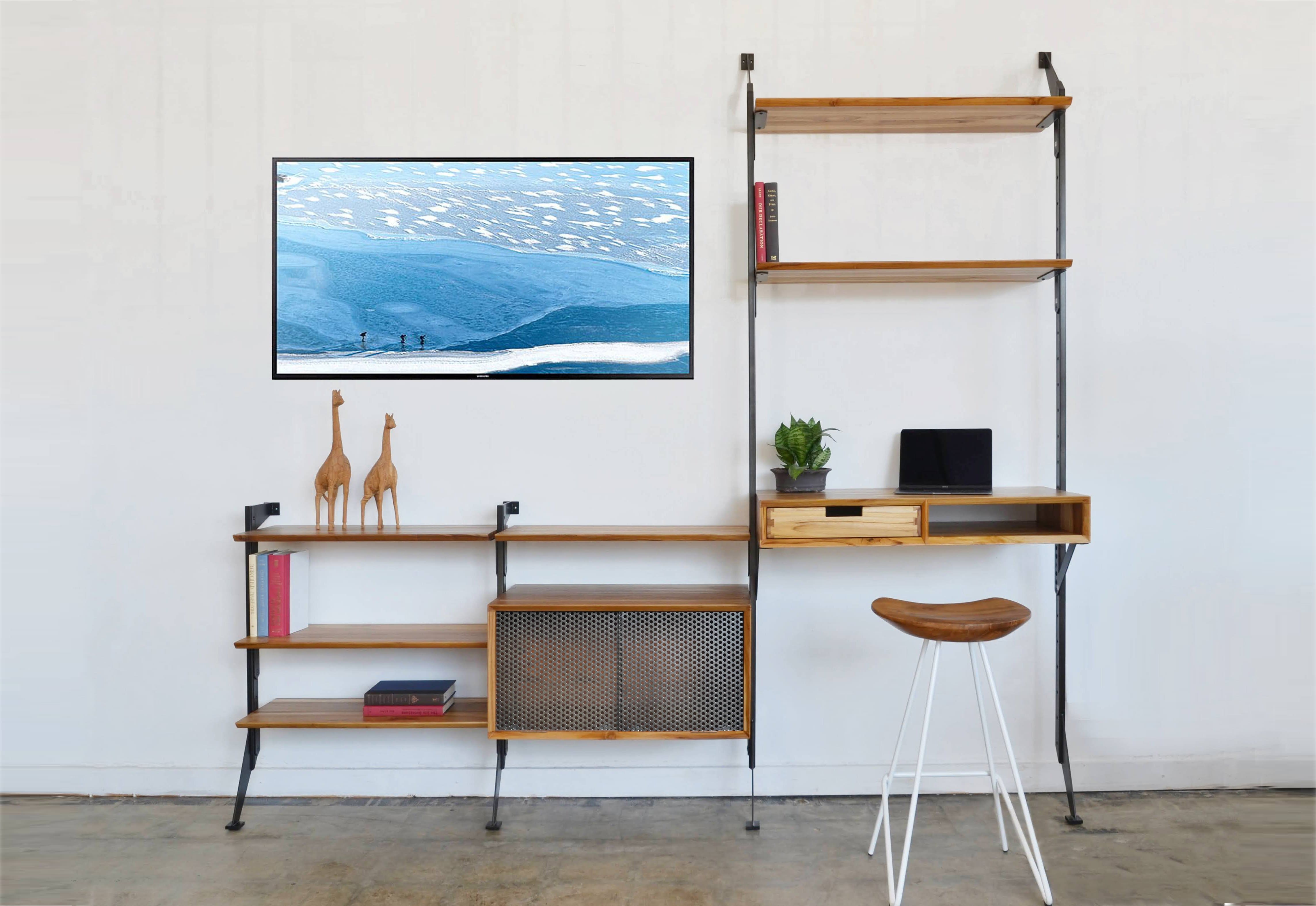 Apollo Wall System with Counter Desk & Storage – from the source