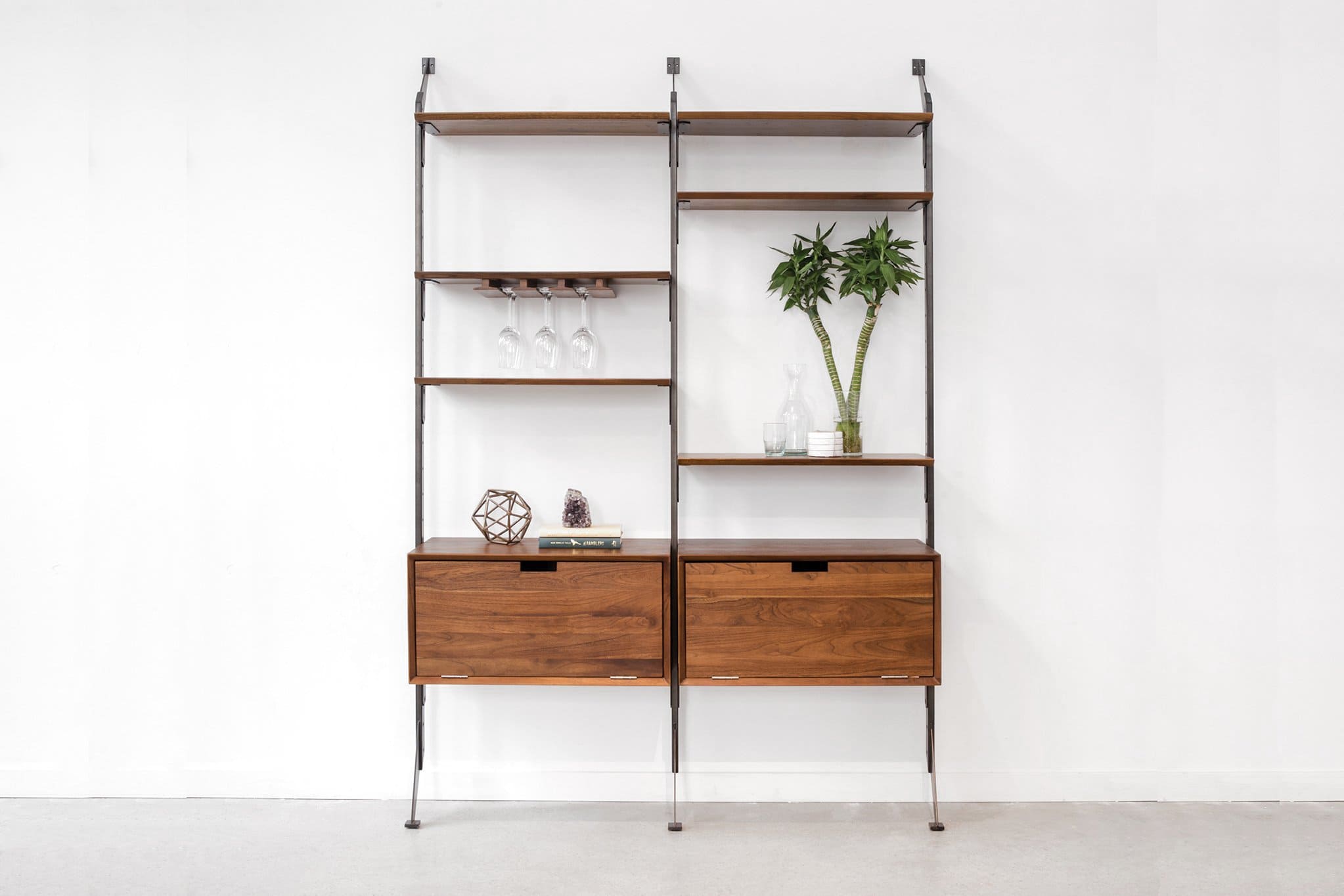 Apollo Wall System with Counter Desk & Storage – from the source